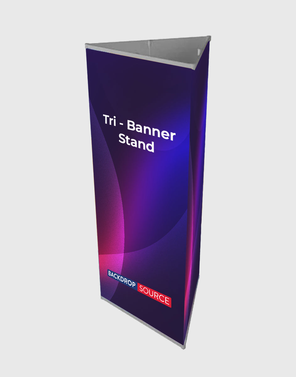 Tri-Banner 3-Sided Display Stand | Triangle Fabric Banner USA ...