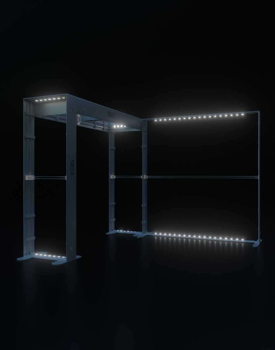SEGO Backlit Booth 10ft x 10ft - Model 1 | Custom Trade Show Booth USA ...