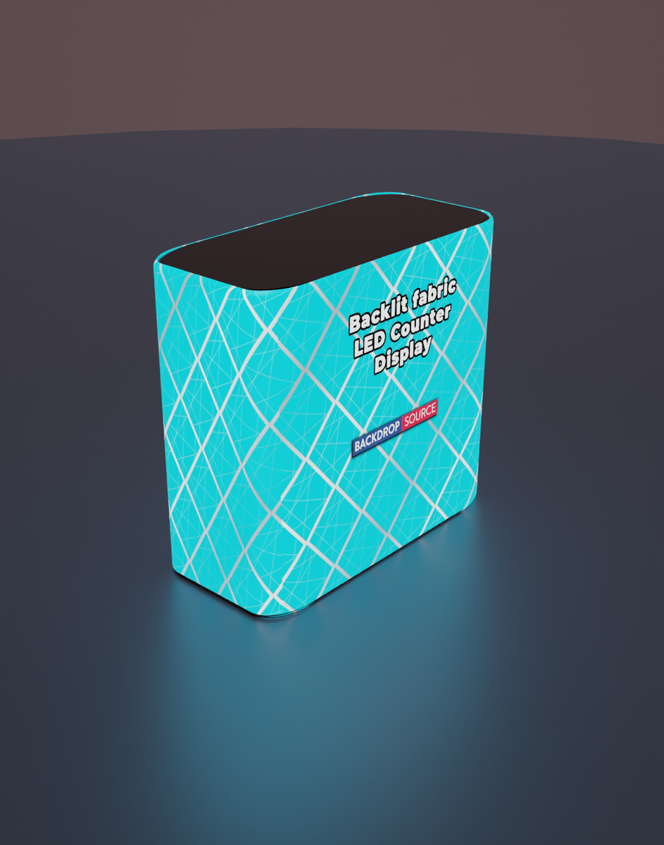 Backlit Fabric LED Counter Display 4ft/6ft – Trade Show Podium USA ...