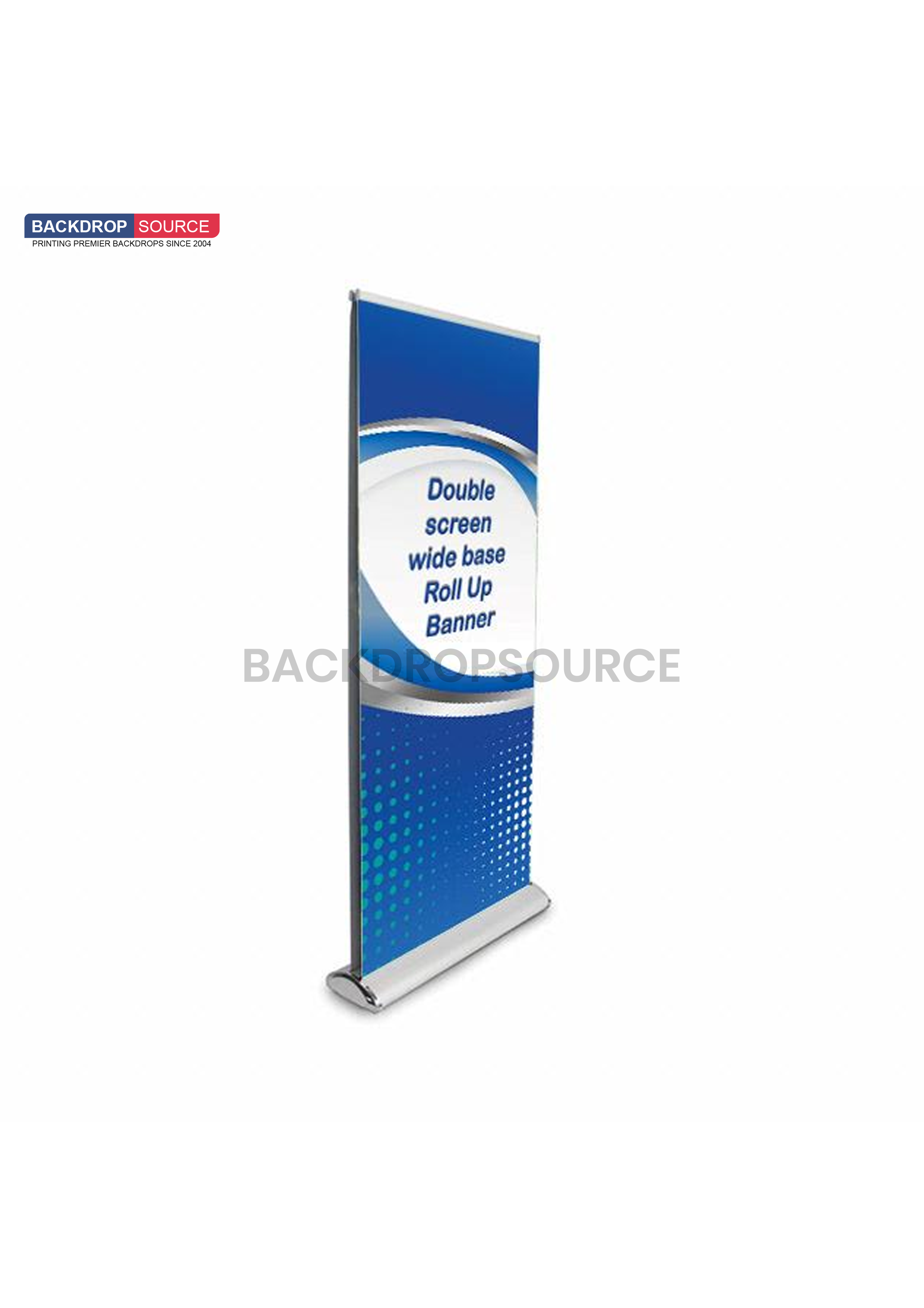 Double-sided wide base Roll Up Banner – Backdropsource
