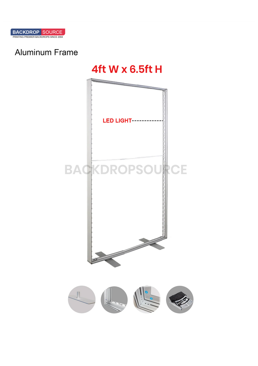 SEG Fabric LED Light Box Display – 4ft x 6.5ft Backlit Display Stand ...
