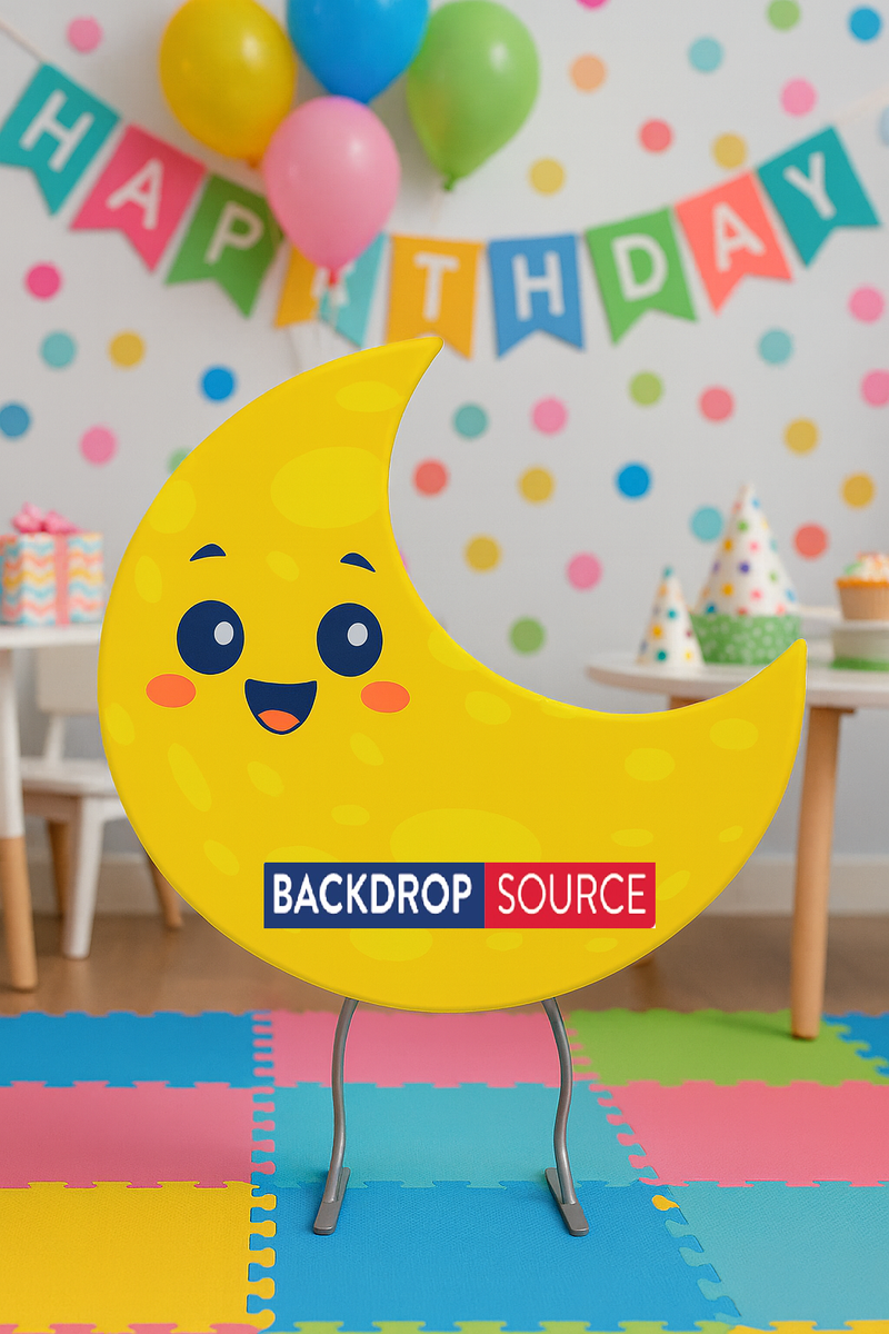 Crescent Moon Shaped Backdrop | Custom Event Display USA – Backdropsource