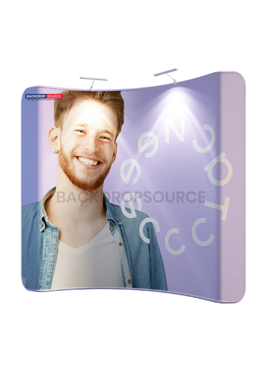Curved Tension Portable Media Wall USA | Trade Show and Event Display ...