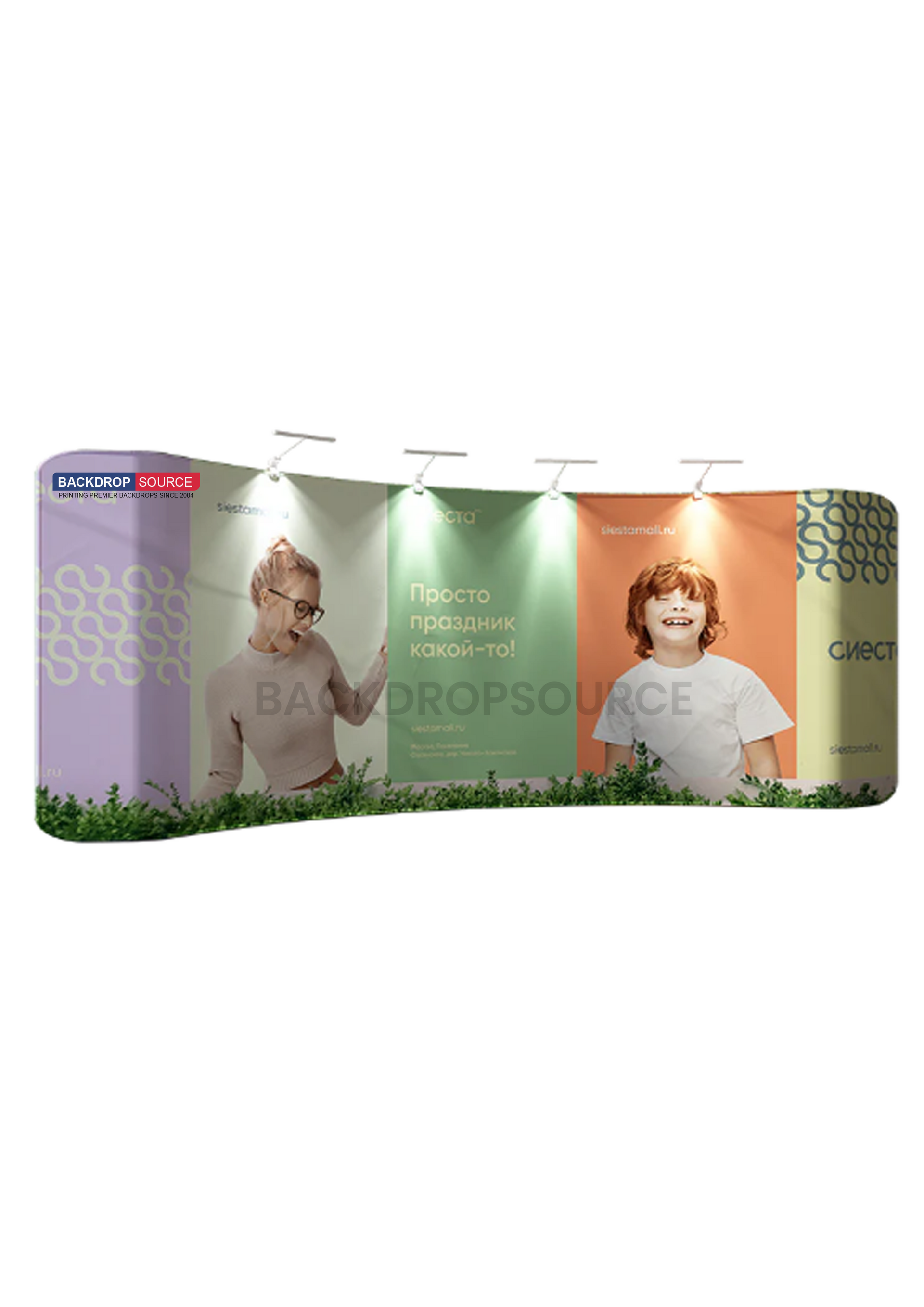 Curved Tension Portable Media Wall USA | Trade Show and Event Display ...