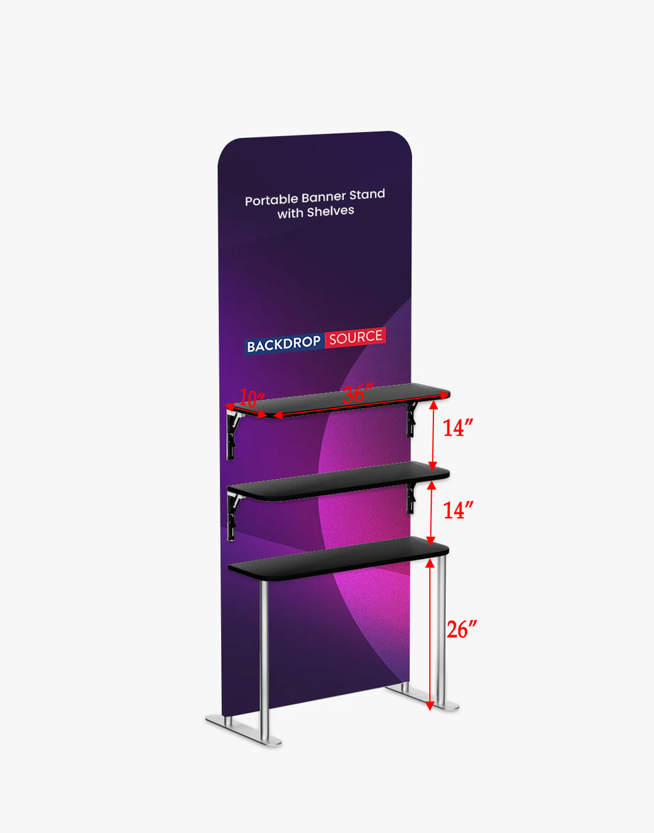 Portable Fabric Display Shelves | Trade Show Display USA – Backdropsource