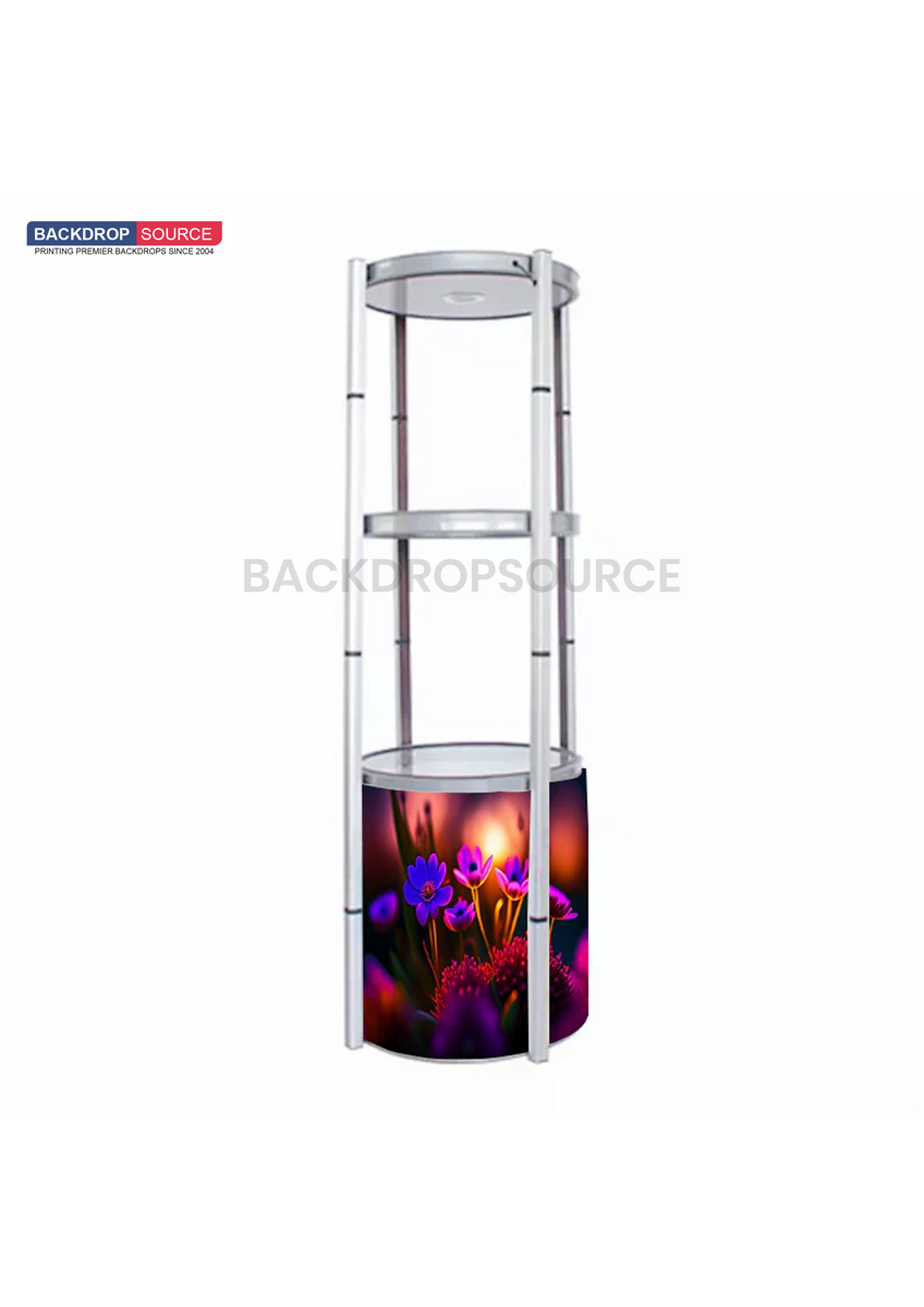Exhibition Display Showcase with 4-Layer Shelves | USA – Backdropsource