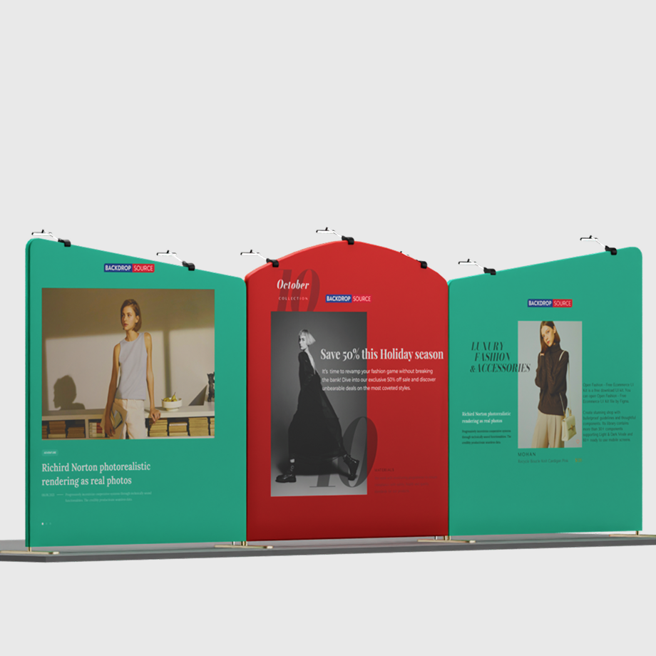 20ft Round Top with Inclined Straight Backdrop | 20x10 Exhibition ...