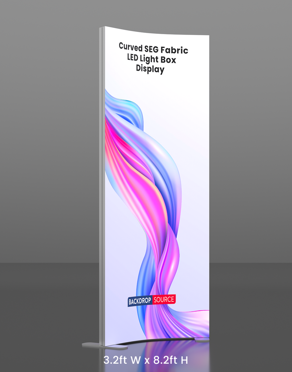 Curved SEG Fabric LED Light Box Display | Backlit Curved Display USA ...