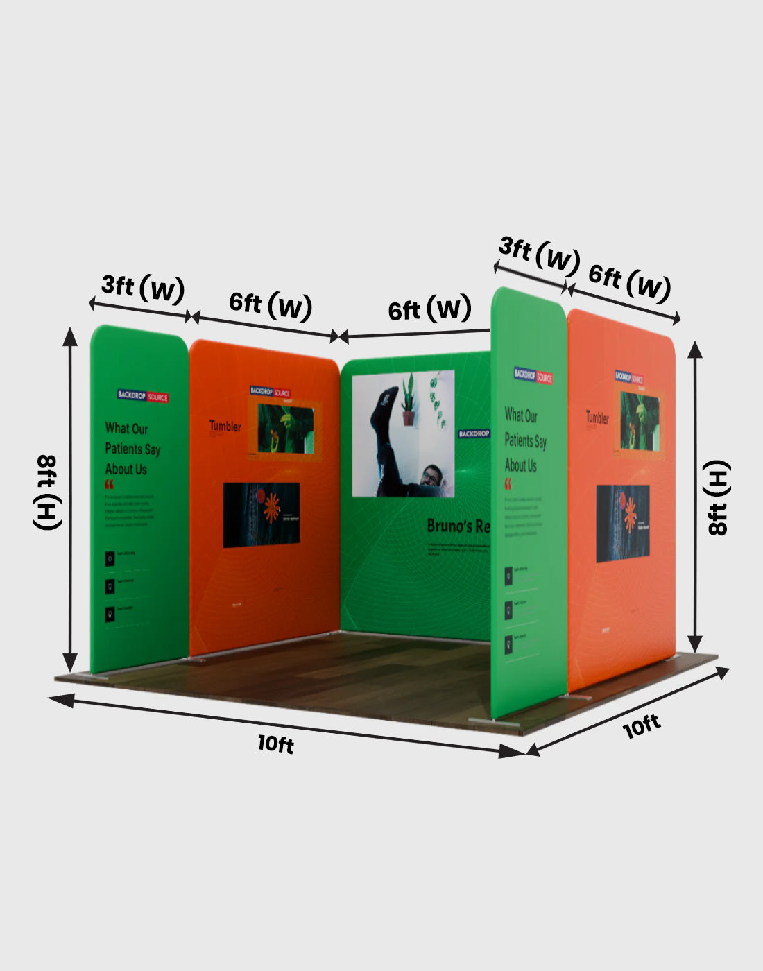 Magnetic Fabric Booth Display Model 2 – 10ft x 10ft Event Booth ...