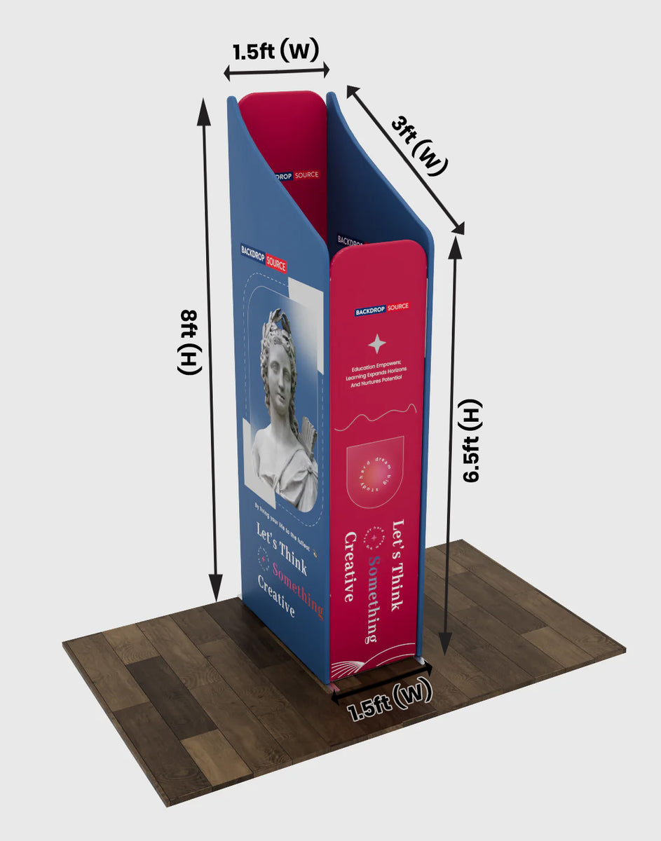 Magnetic Fabric Booth Display Model 4 – 6.5ft x 6.5ft Portable Booth ...