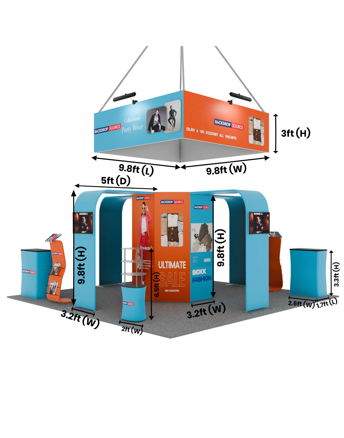 20x20 Modular Booth Kit – Model 02 | Custom Trade Show Display USA ...