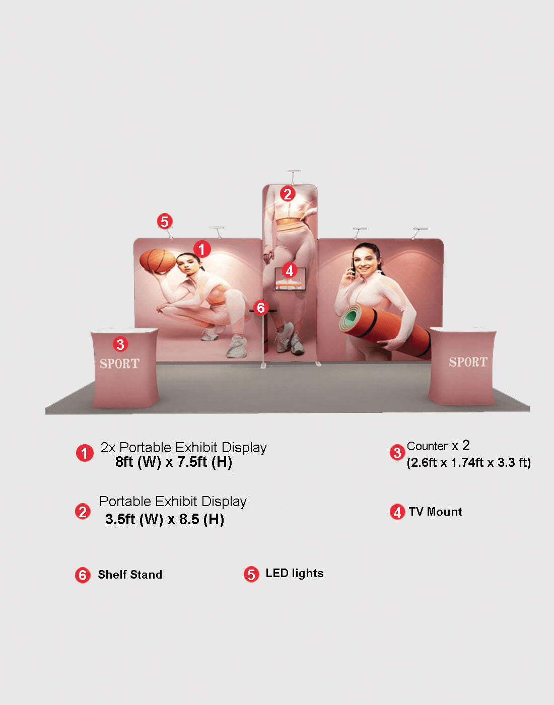 20ft x 10ft Portable Exhibit Display – Model 12 | Trade Show Booth USA ...