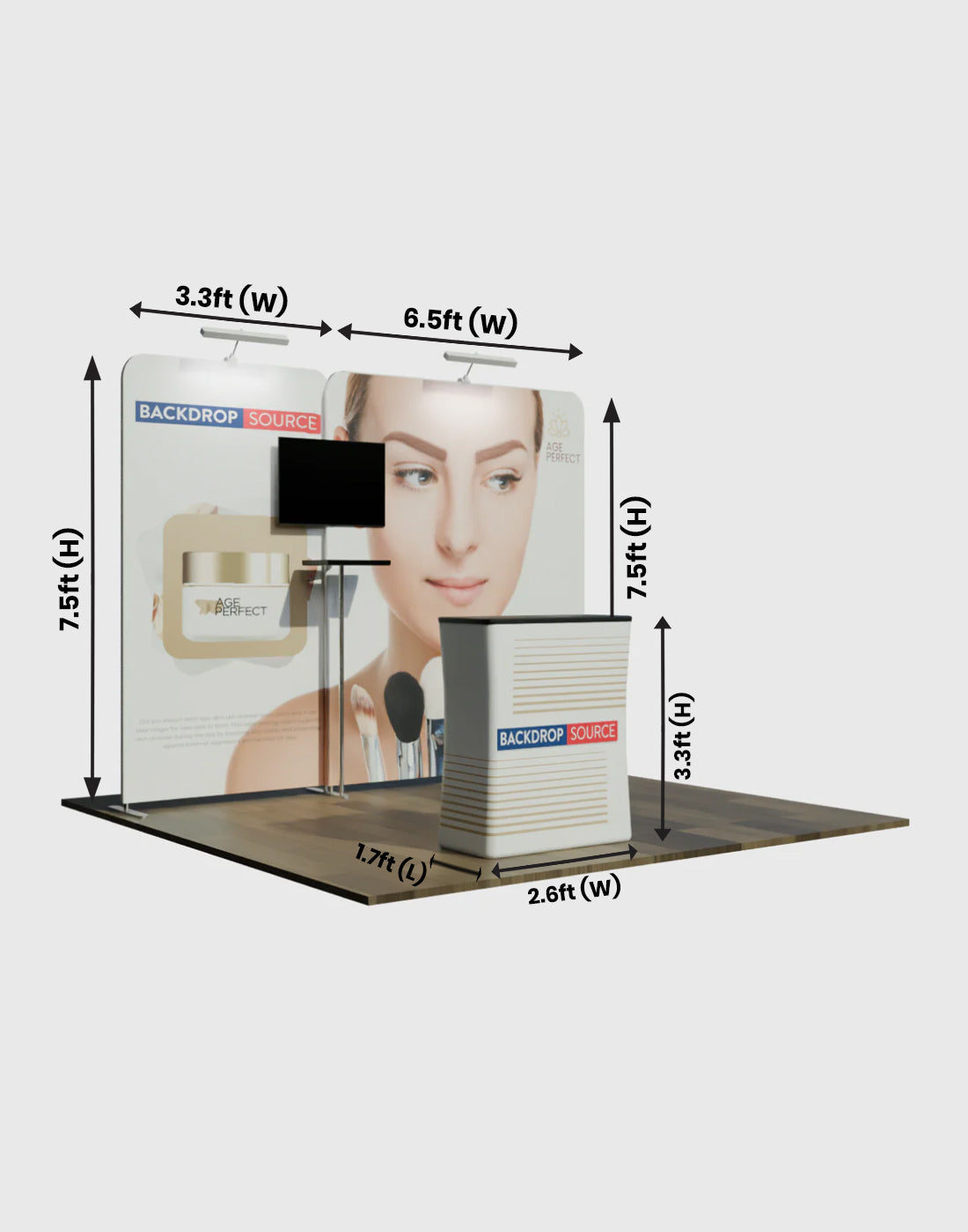 10x10 Portable Exhibit Display – Model 1 | Trade Show USA – Backdropsource