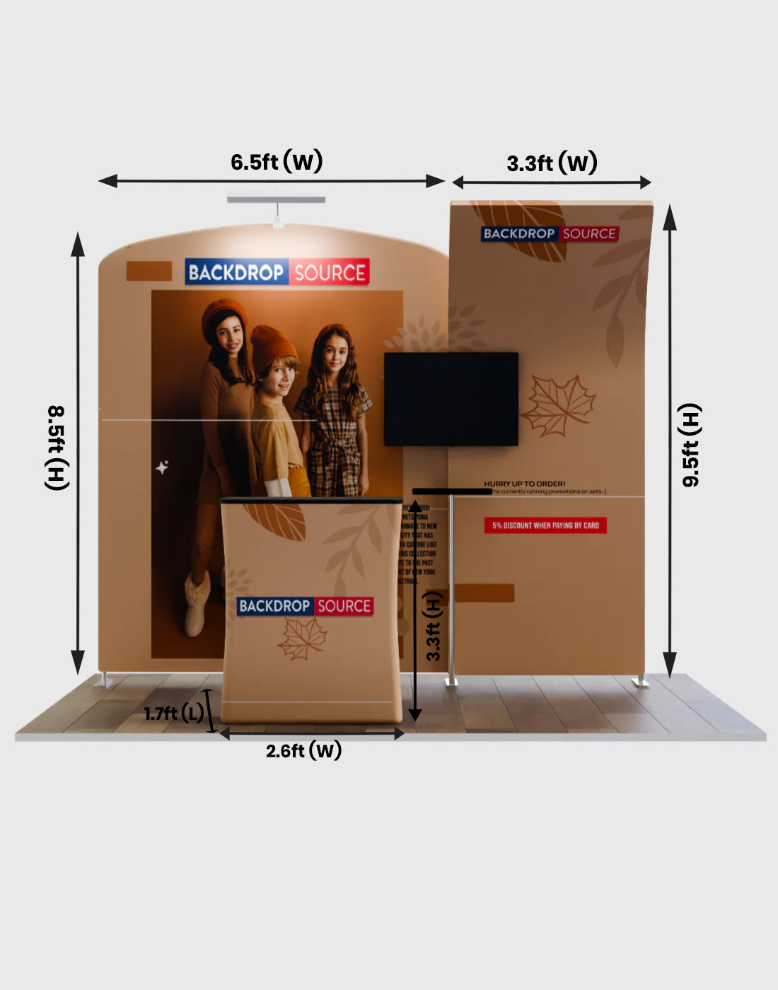 10x10 Portable Exhibit Display – Model 8 | Trade Show USA – Backdropsource