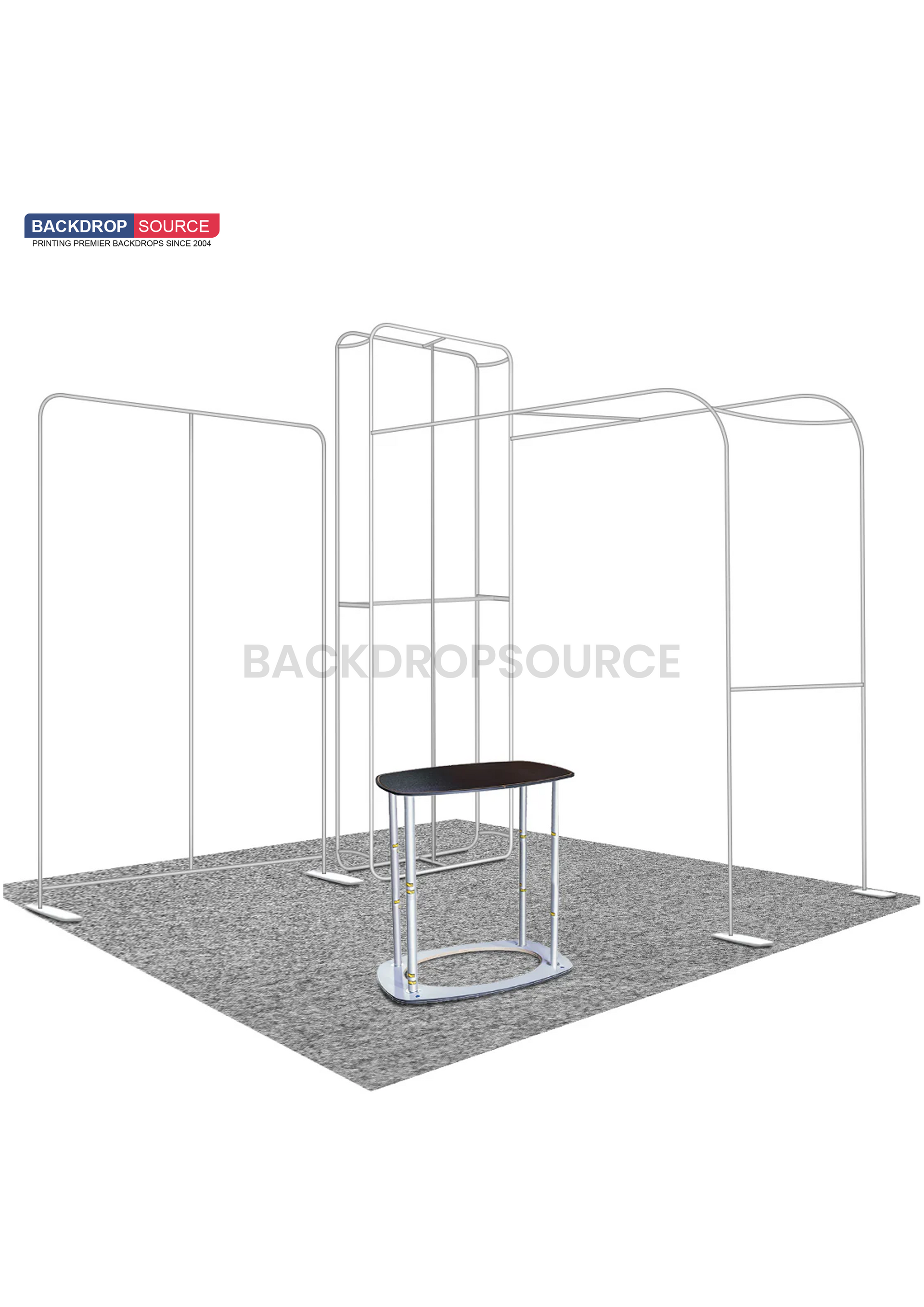 Premium Modular L-Arch TV Display Kit | 10ft Wide Trade Show Booth ...