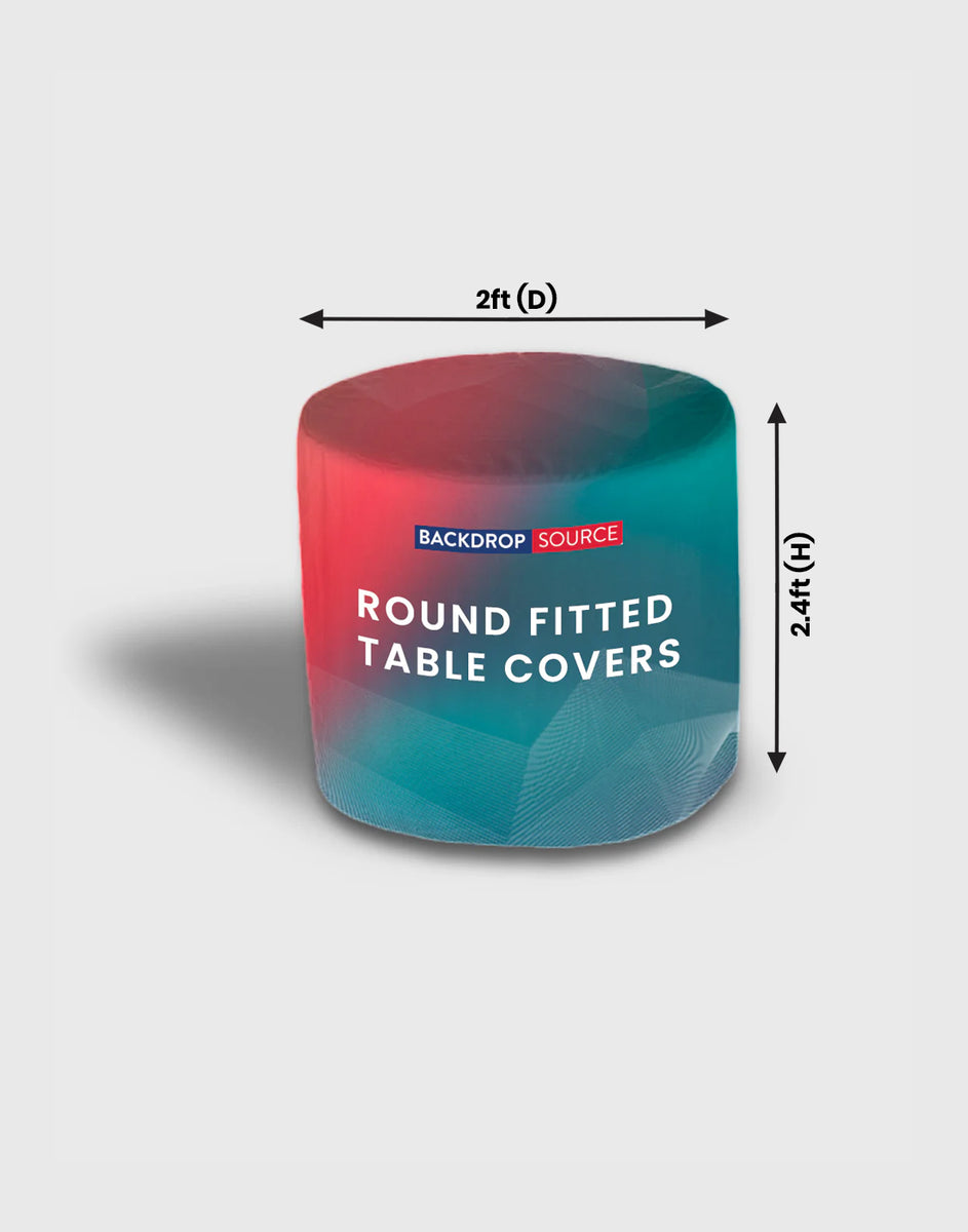 Round Fitted Table Covers | Custom Printed Stretch Tablecloths USA ...
