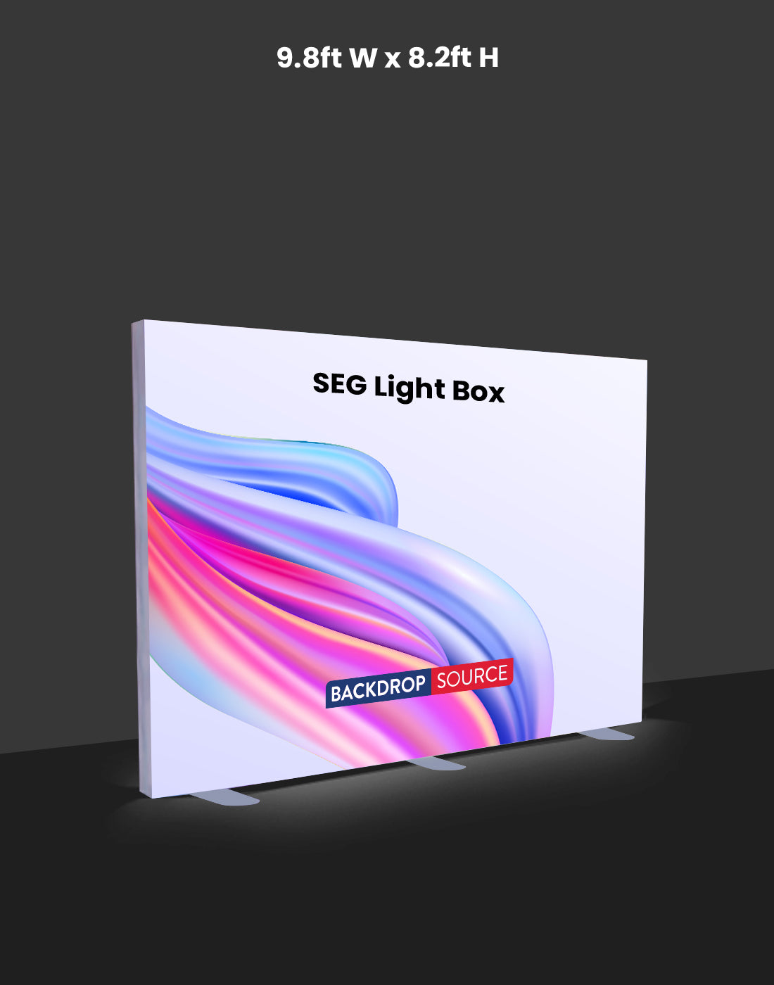 SEG Fabric LED Light Box Display – 9.8ft Wide Backlit Wall – Backdropsource