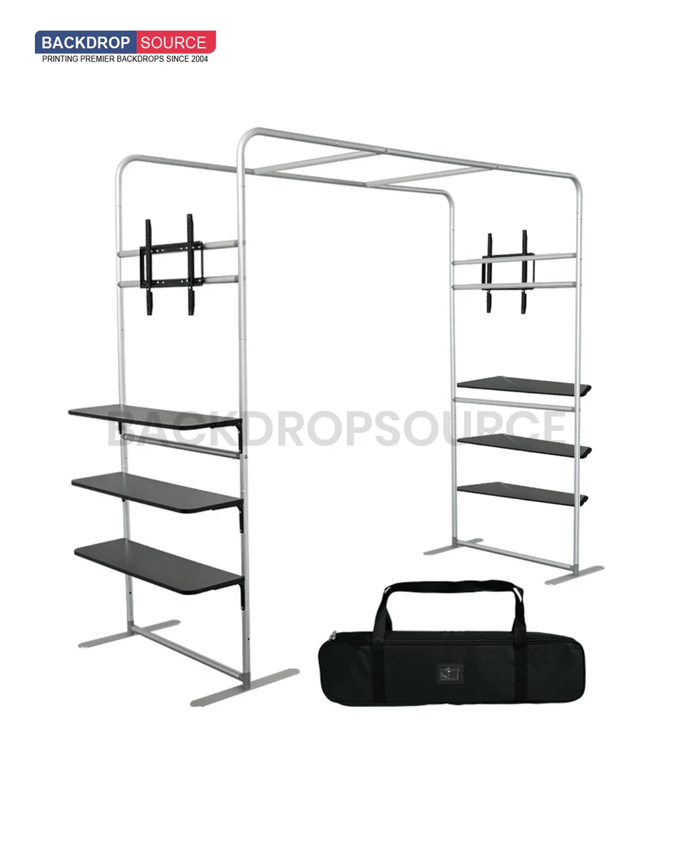 Square Arch Booth Display with Shelf & TV Mount – 10ft & 20ft Trade ...
