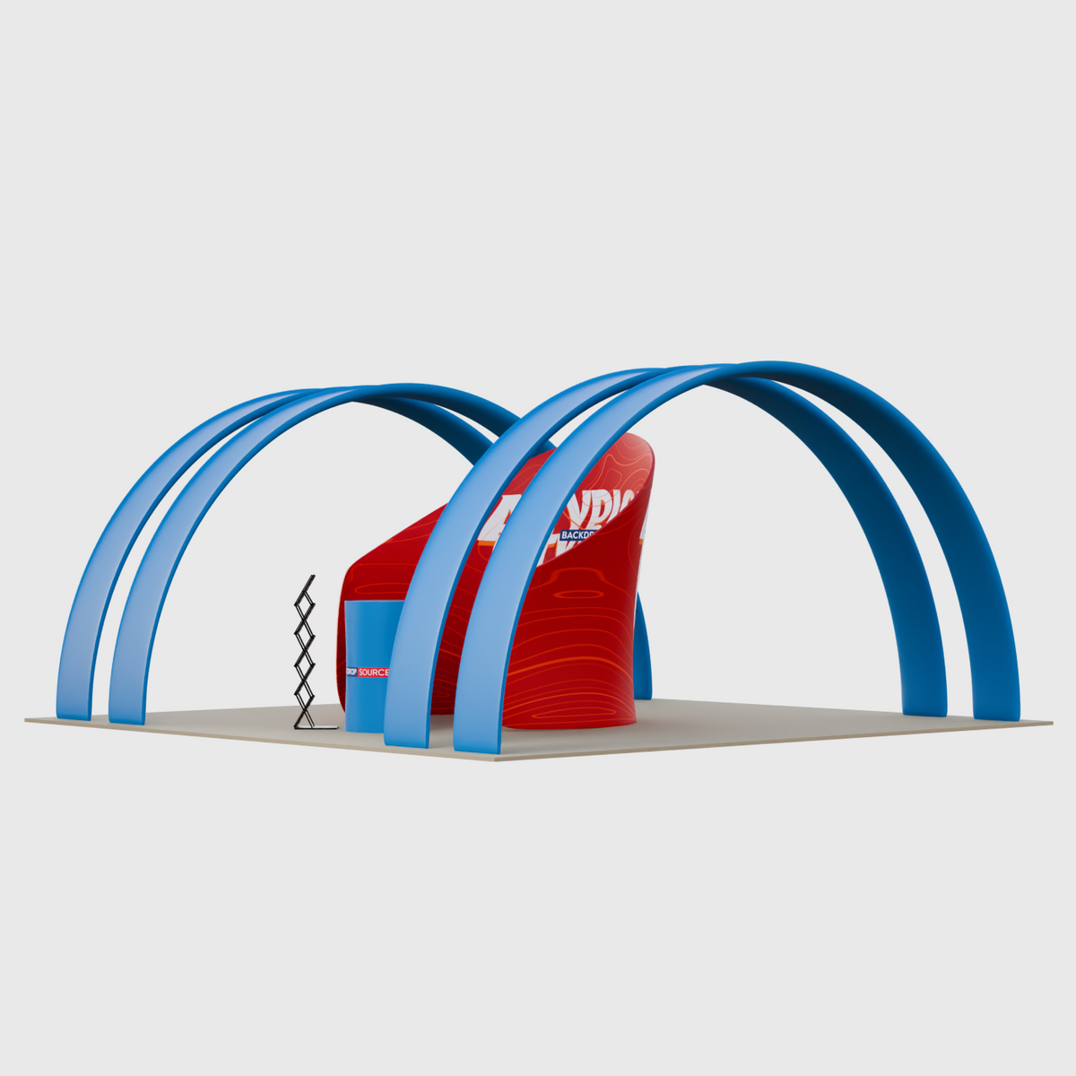 20ft Meeting Pod with Round Arch | 20x10 Trade Show Exhibition Kit USA ...