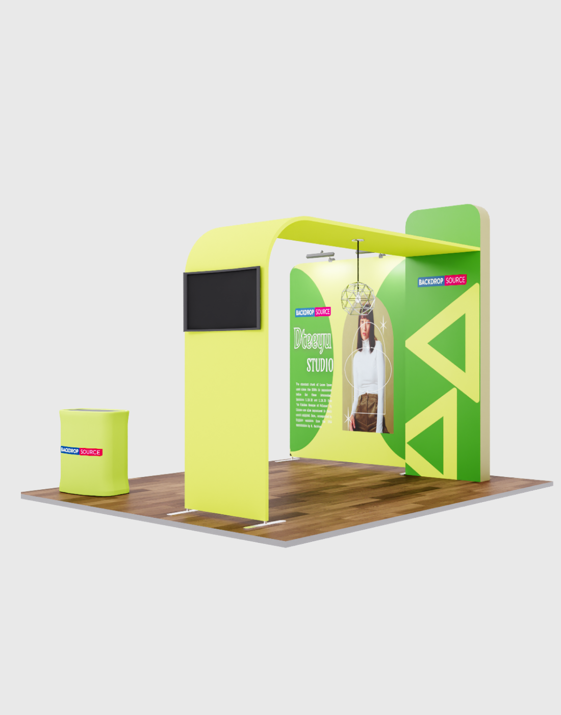 Premium Modular L-Arch TV Display Kit | 10ft Wide Trade Show Booth ...