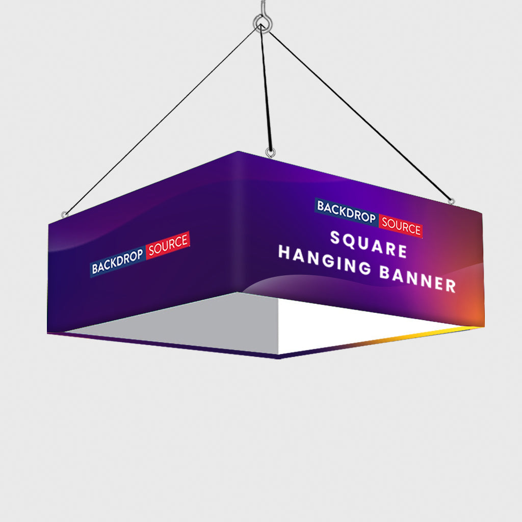 Sky Tube Square Hanging Banner | 360° Overhead Trade Show Sign USA ...