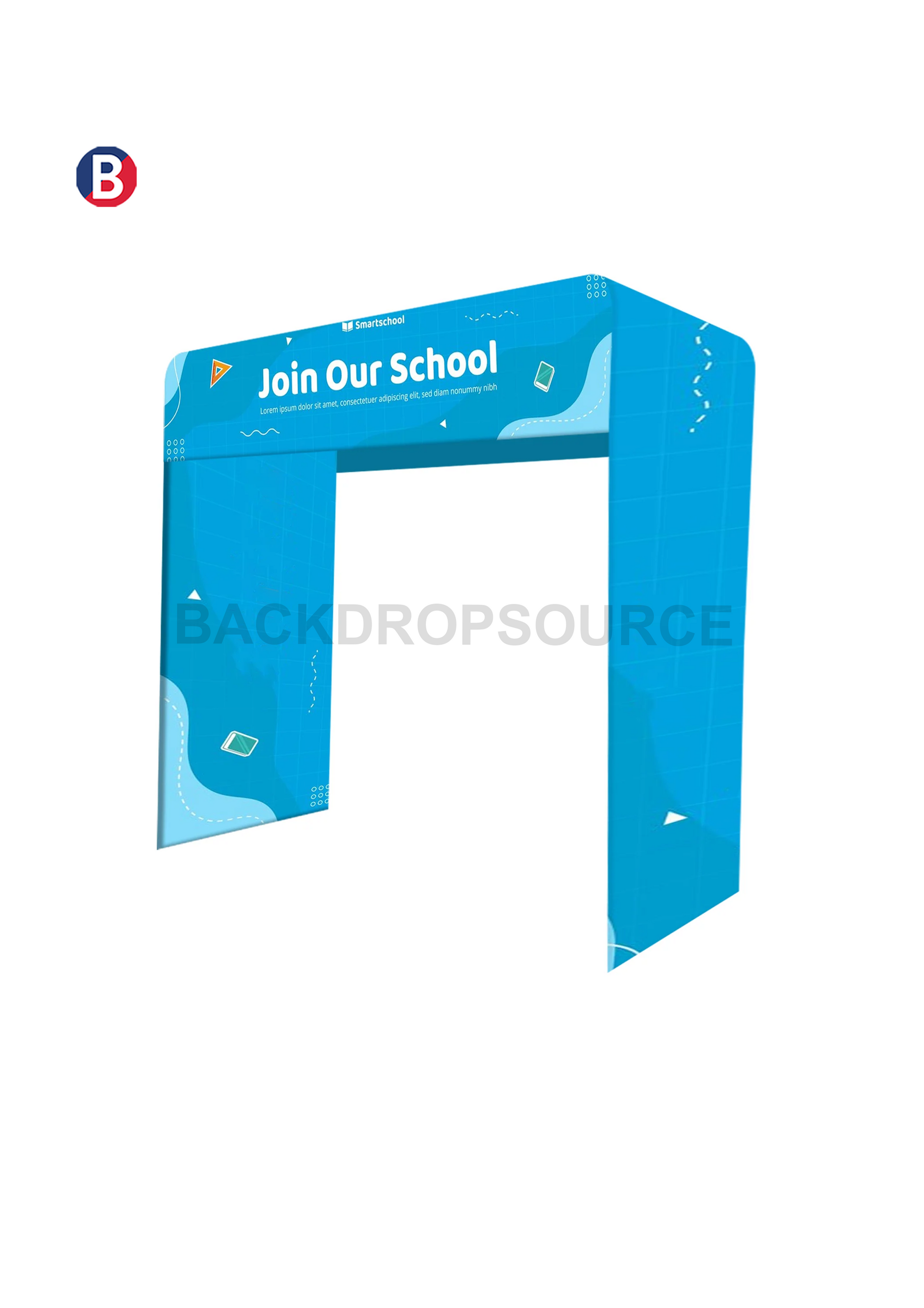 Square Fabric Arch Entrance with Top Header USA | Trade Show Display ...