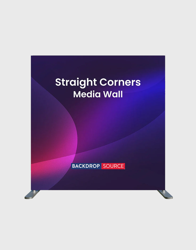 Portable Straight Media Wall – Square Corners USA | Trade Show Display ...