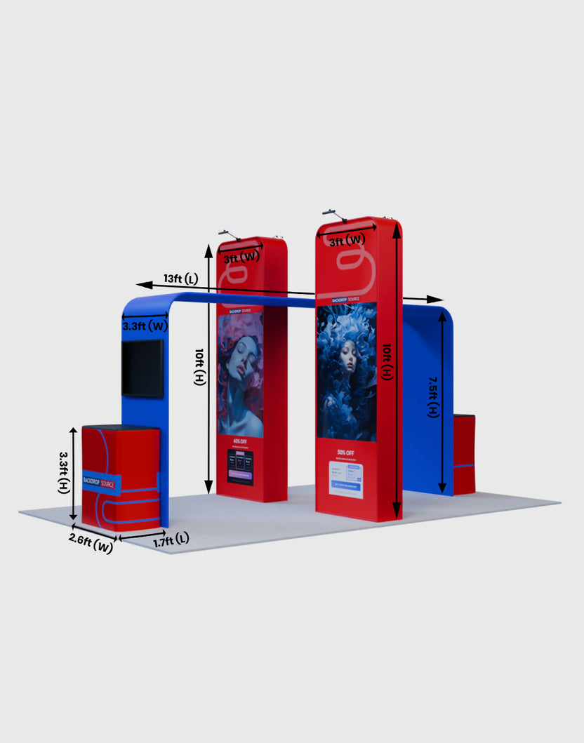 3D Boxes with Square Arch Display | Elegant Trade Show Backdrop USA ...