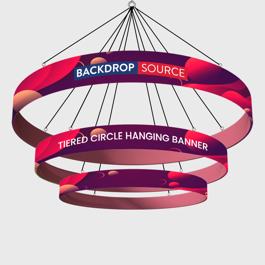 Tiered Circle Hanging Banner | Multi-Level Overhead Trade Show Display ...