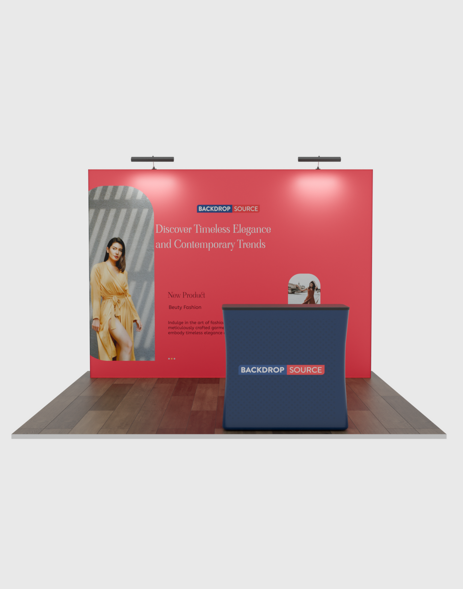 10ft Straight Popup Exhibit Pro Kit with Illume Lights | Trade Show ...