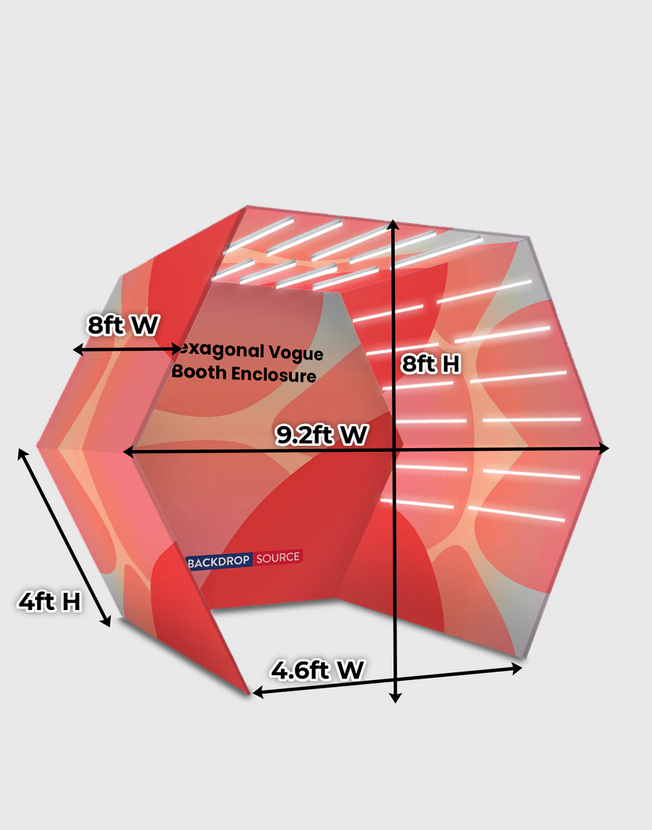 Hexagonal Vogue Booth Enclosure – Stylish & Versatile Display ...