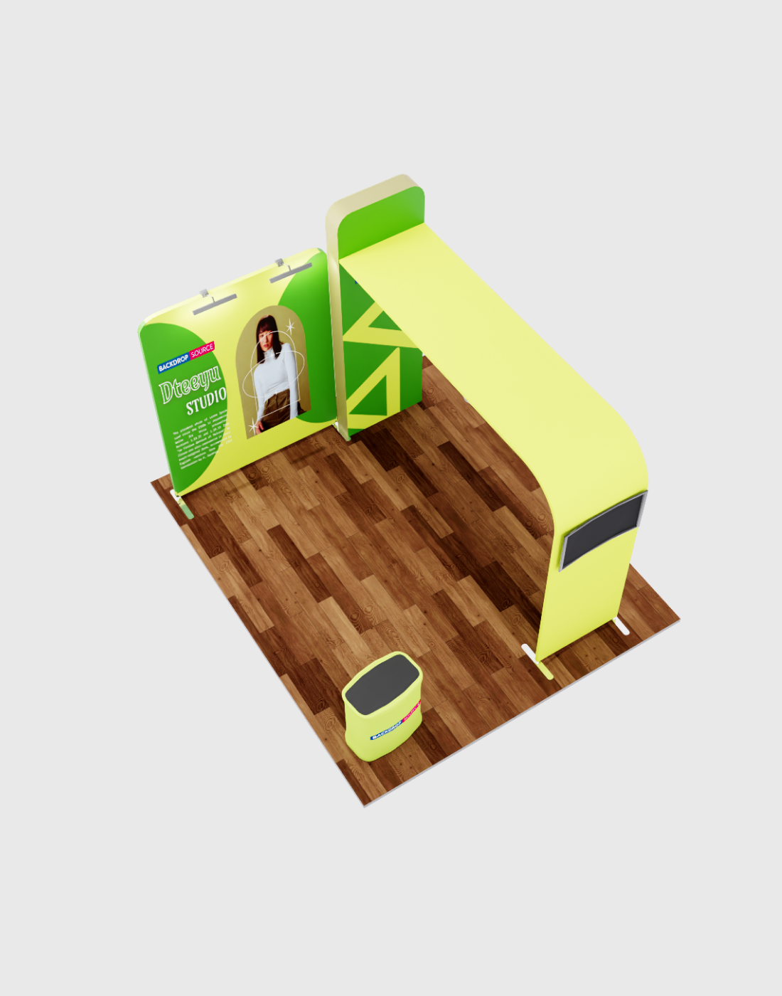 Premium Modular L-Arch TV Display Kit | 10ft Wide Trade Show Booth ...