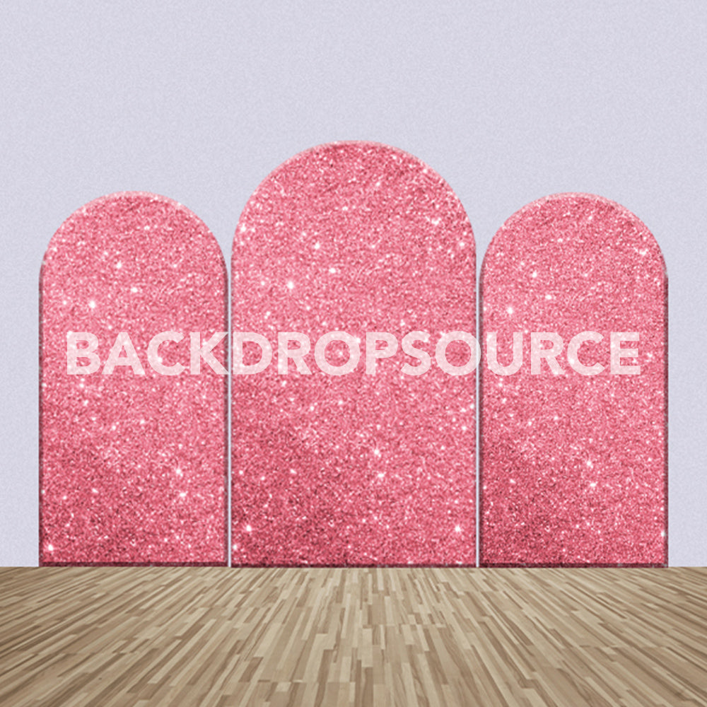 Glittery Pink Themed Party Backdrop | Backdropsource