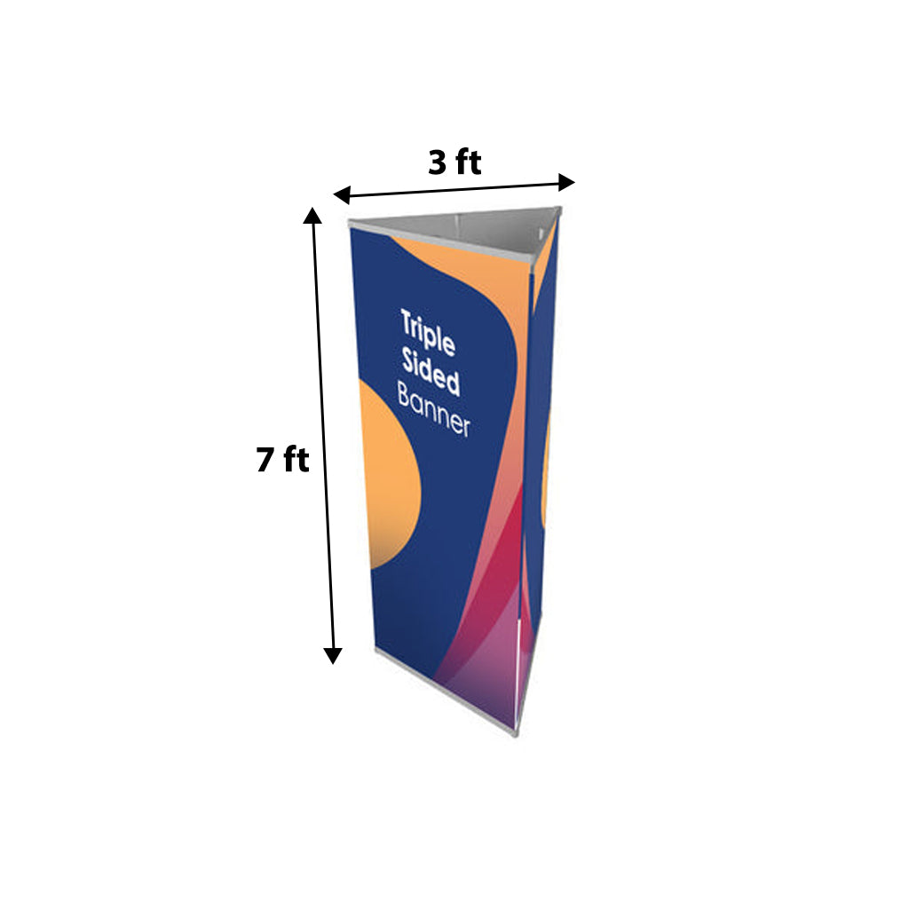 Tri-Banner 3-Sided Display Stand | Triangle Fabric Banner USA ...