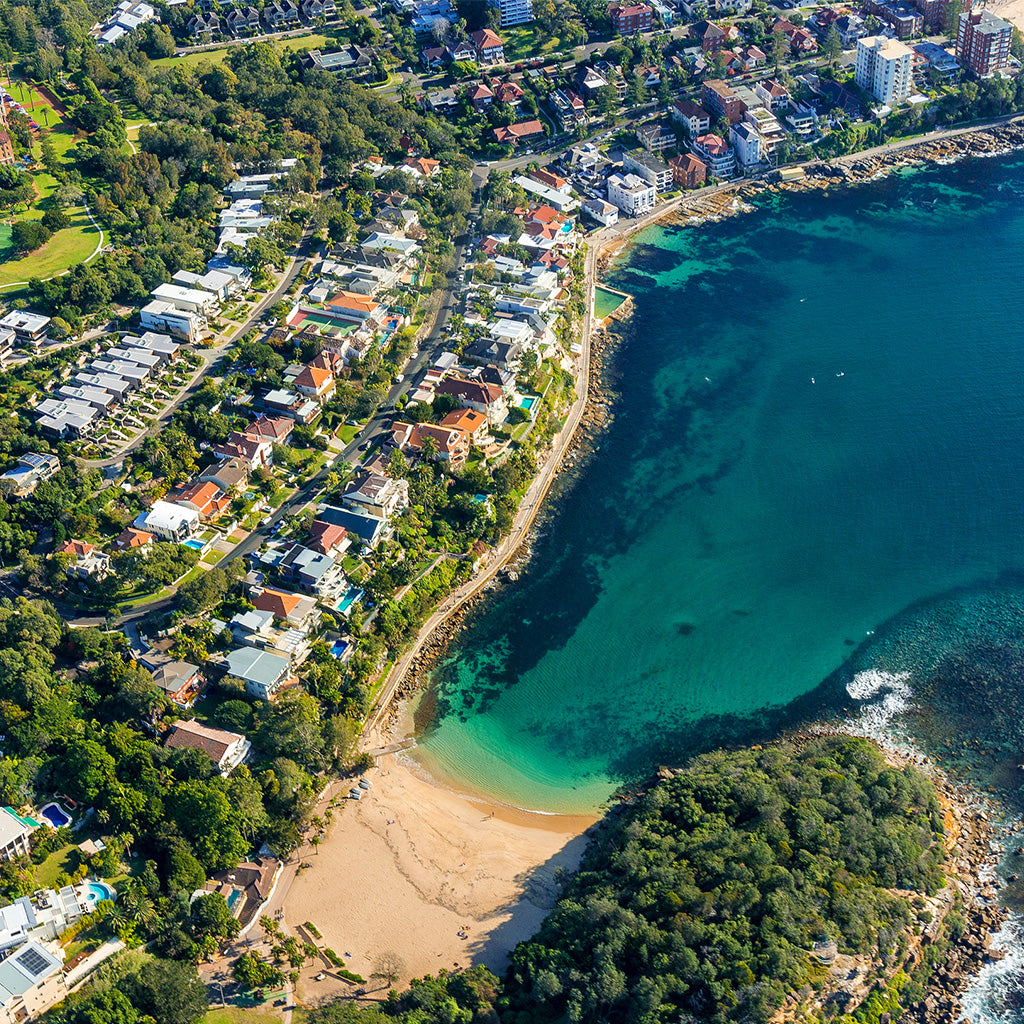 Aerial View on Famous Shelly Beach and Cabbage -backdrop – Backdropsource