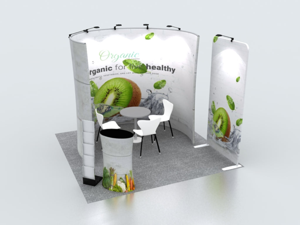 10ft Wide Modular U Shaped Exhibition Booth Kit – Backdropsource