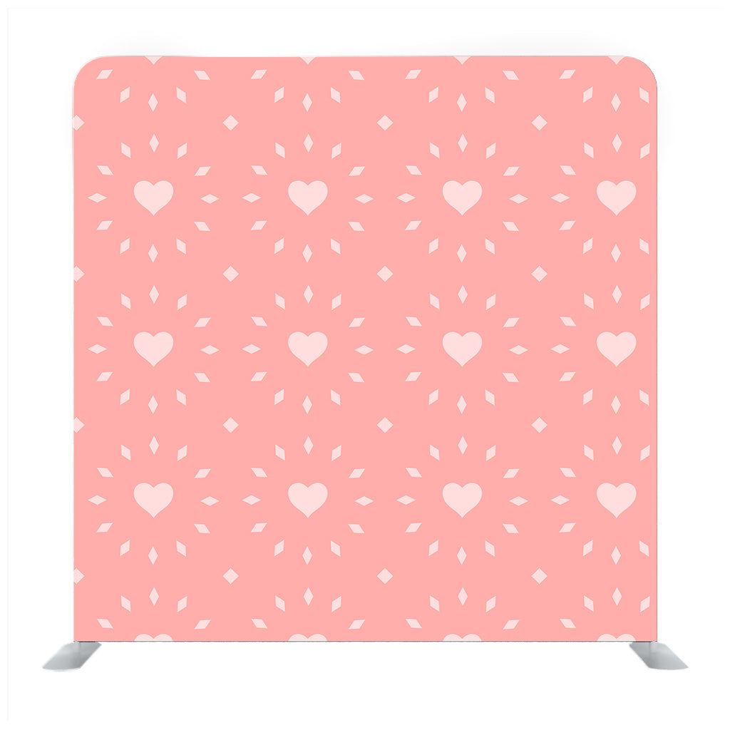 Baby Pink Heart Pattern with Pink Fabric Backdrop – Backdropsource