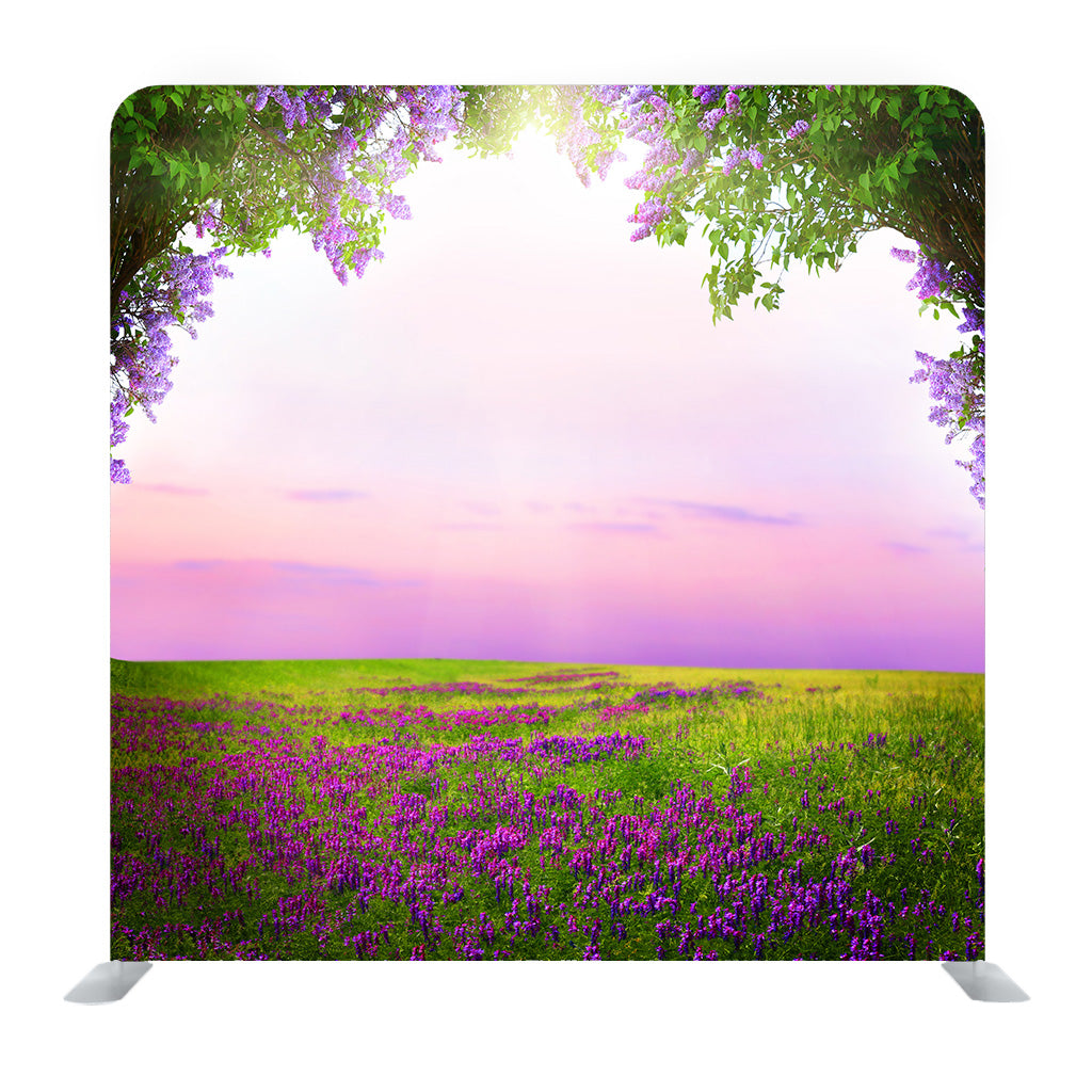 Beautiful Spring Landscape Straight Tension Fabric Backdrop ...