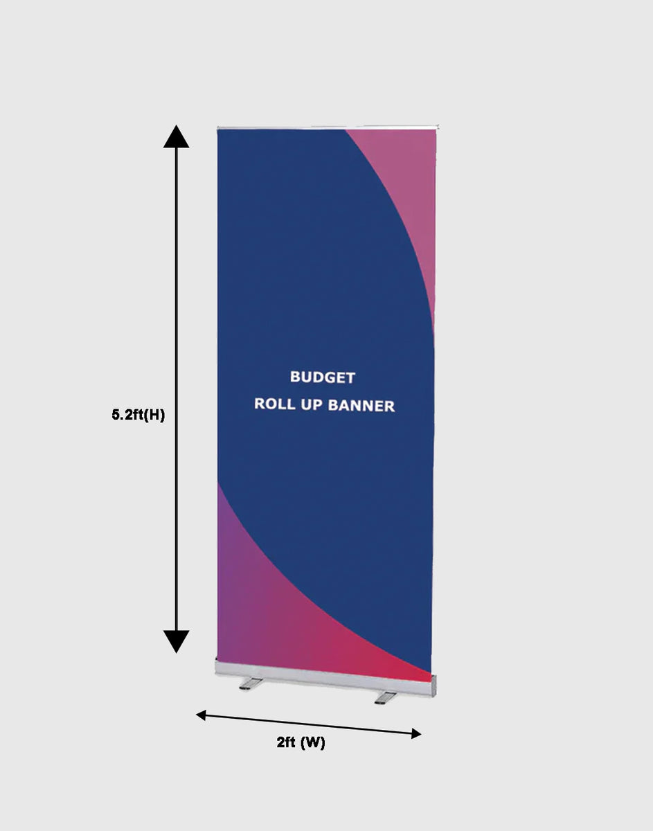 Budget Roll Up Retractable Banner Stand – Backdropsource
