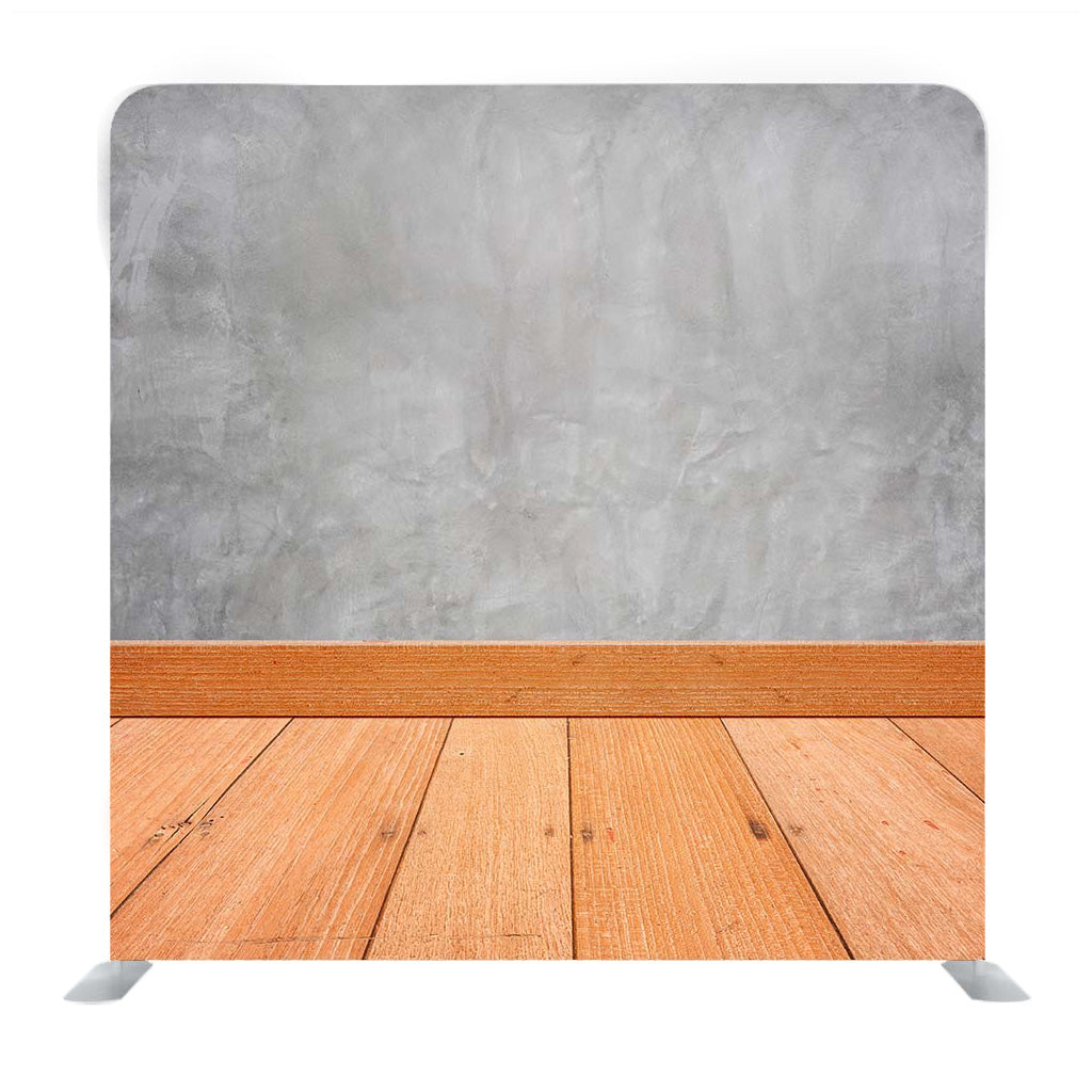 Concrete Wall With Wooden Floor Pillowcase Tension Backdrop ...