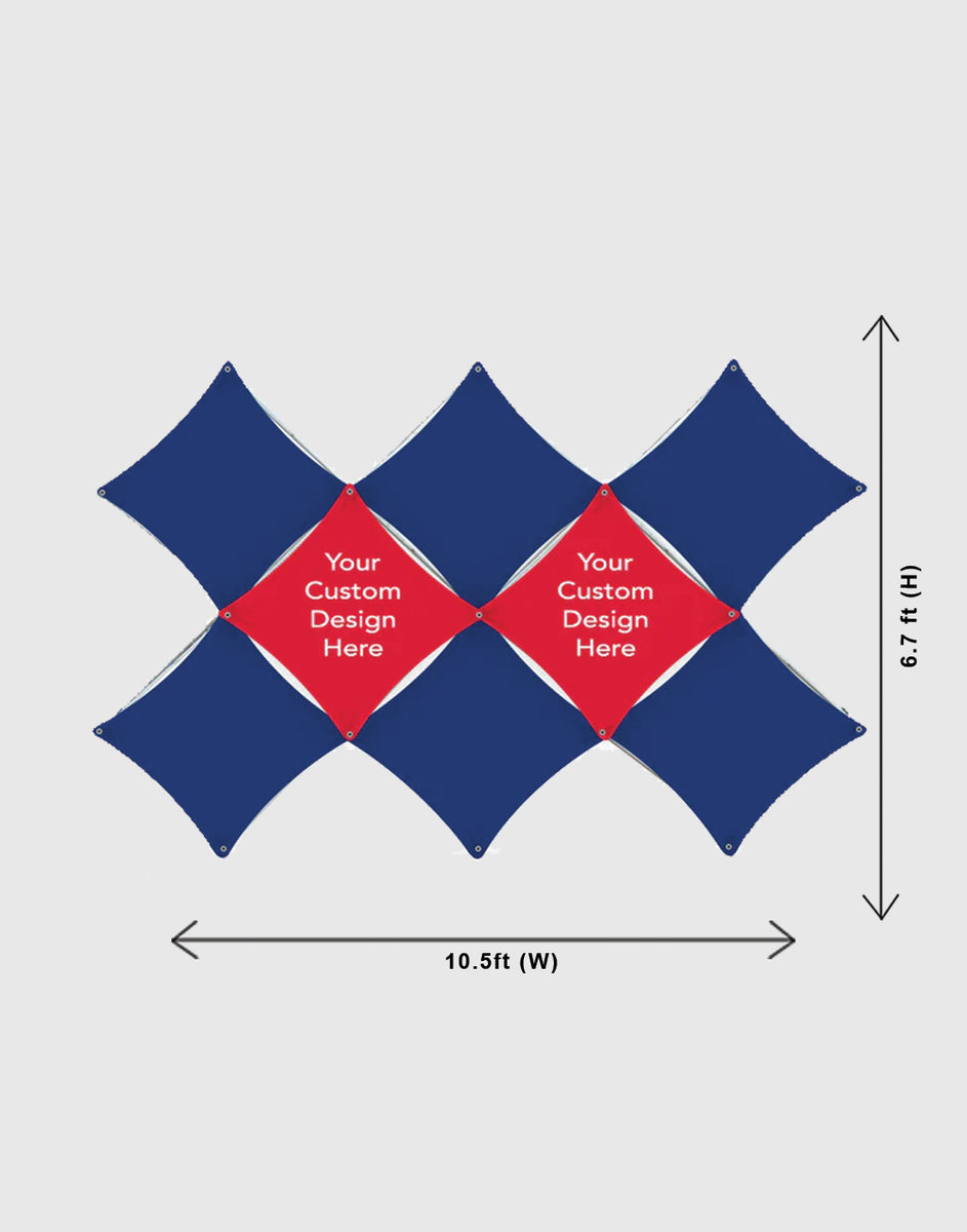Double X Pop up Geometrix Grid Display for Exhibitions – Backdropsource