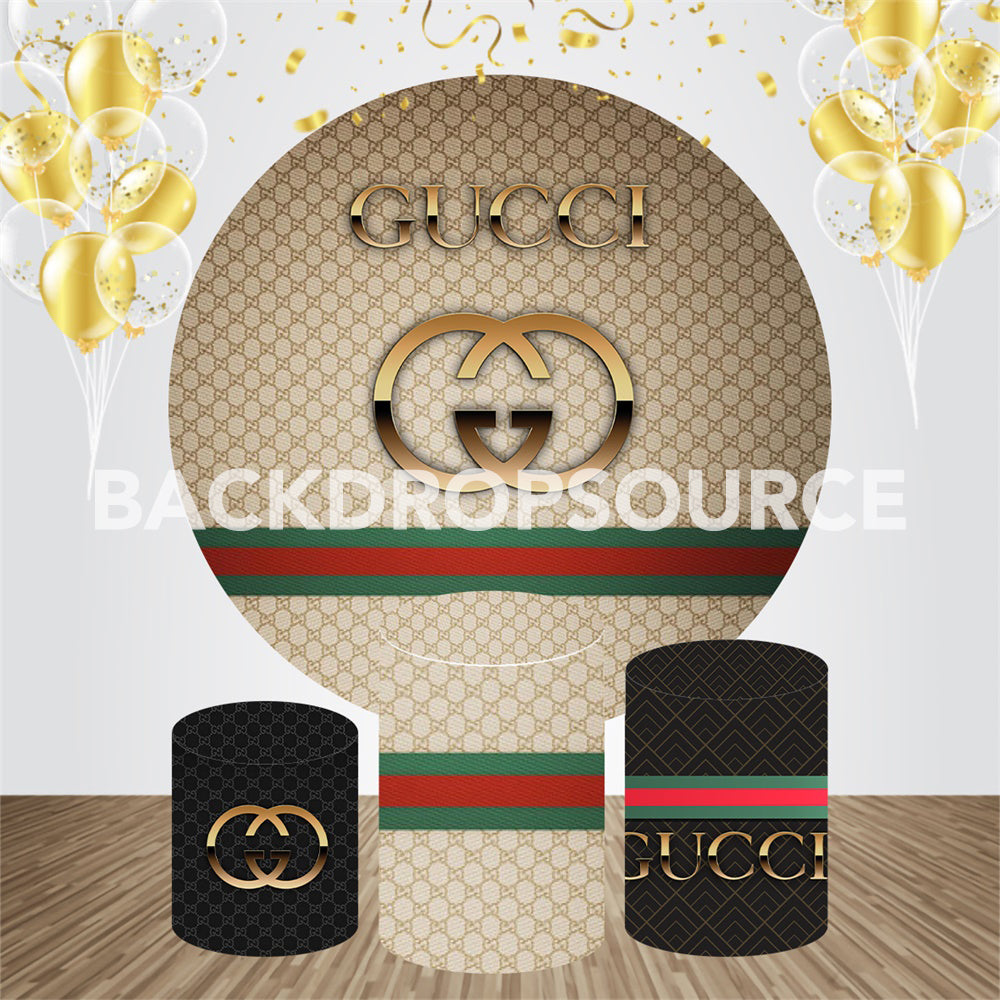 Gucci Fashion Round Circle Backdrop Kit with Counter – Backdropsource