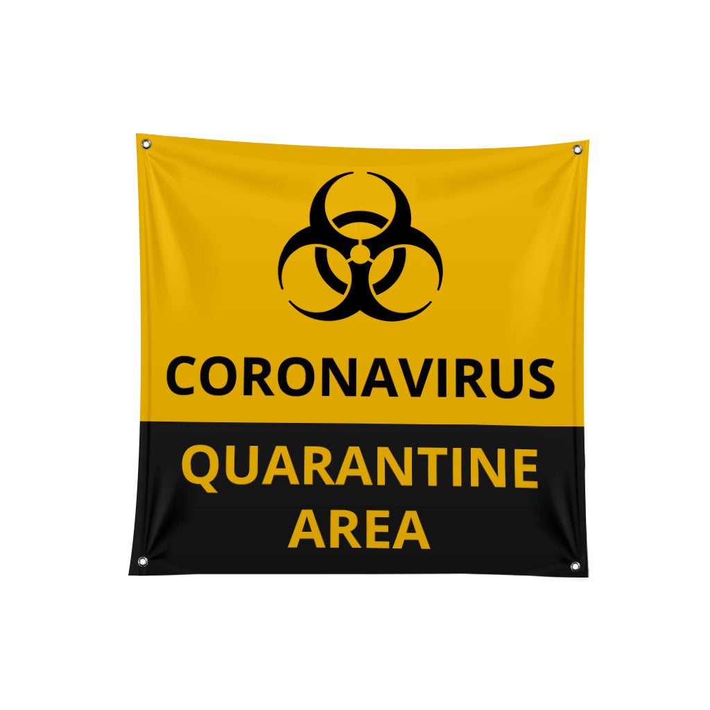 Hospital Sign Fabric Banner - Corona Virus Quarantine Area – Backdropsource