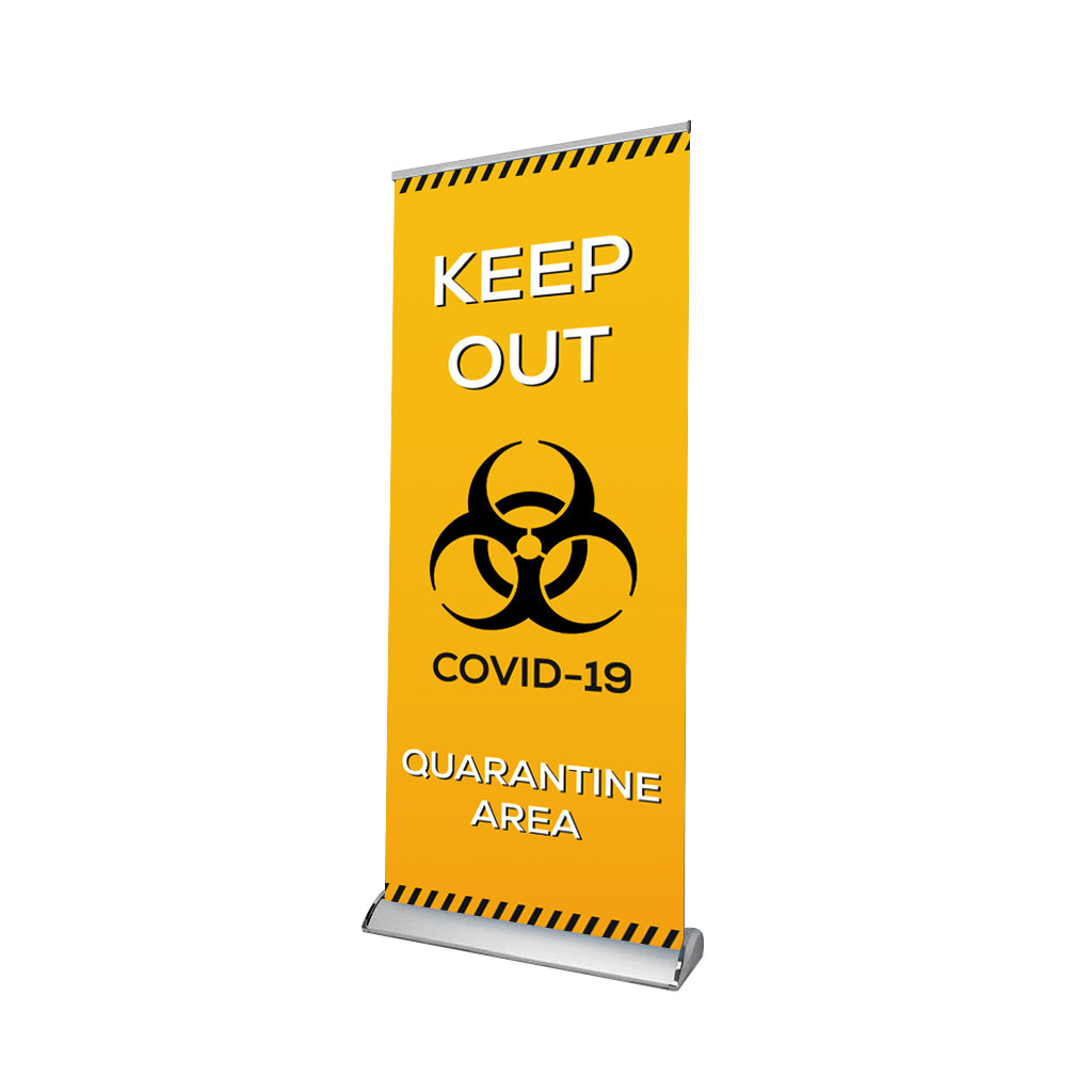 Hospital Sign Retractable Banner-Keep Out Quarantine Area – Backdropsource