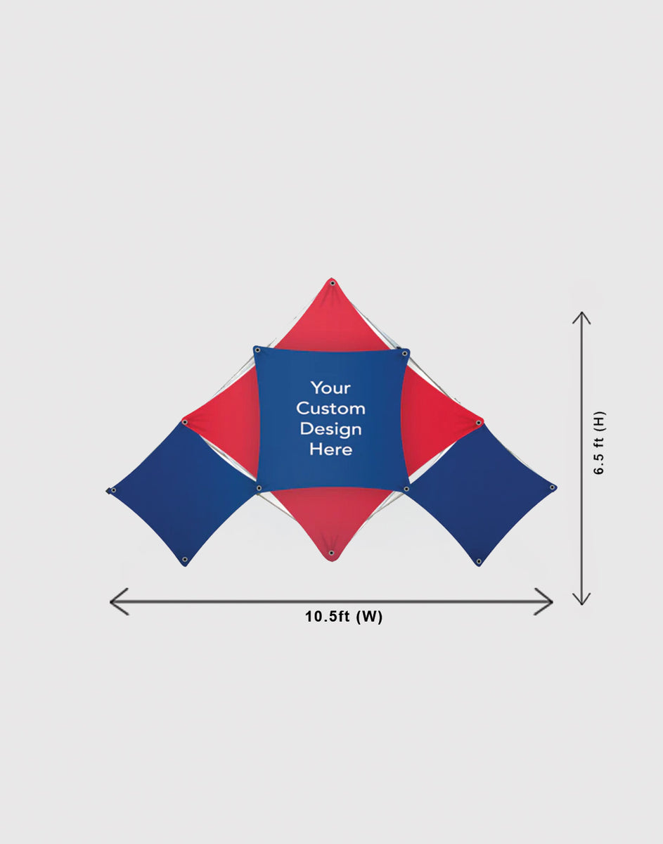 Medium Triangular Pop up Geometrix Grid Display in USA – Backdropsource