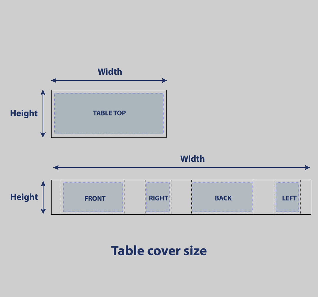 Pleated Table Cover Printing for Conference – Backdropsource
