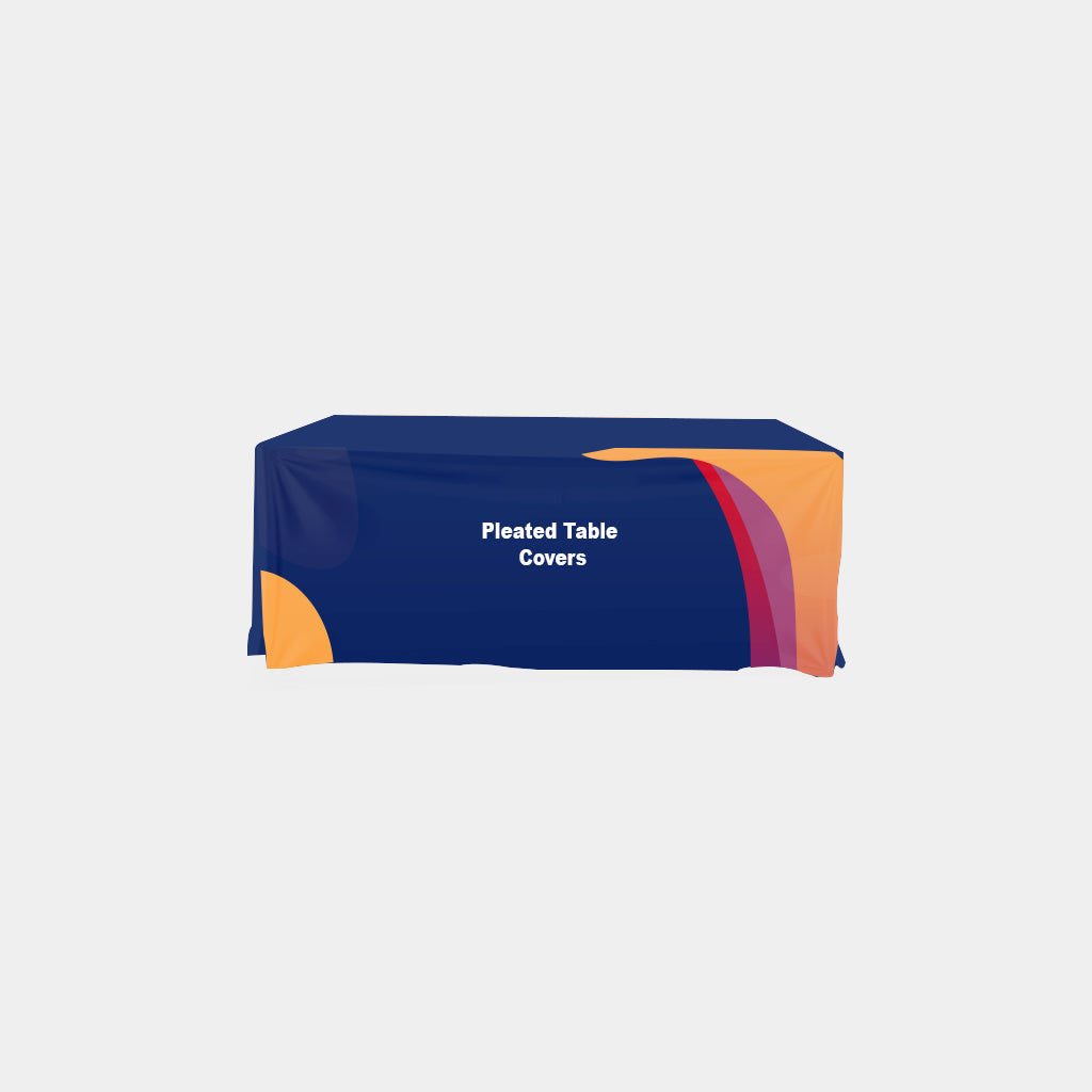 Pleated Table Cover Printing for Conference – Backdropsource