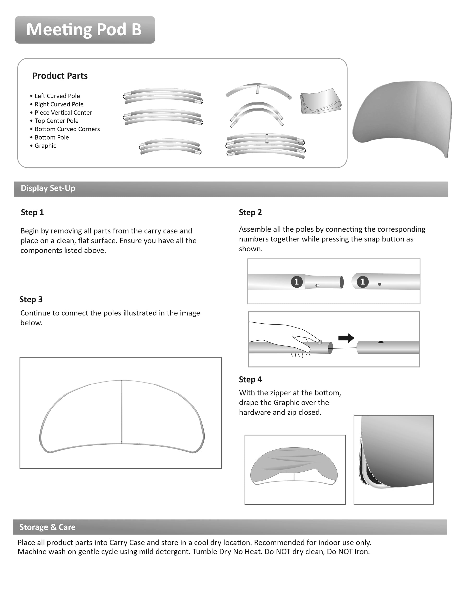 Semi-Circle Meeting Pod Fabric Display for Exhibitions – Backdropsource