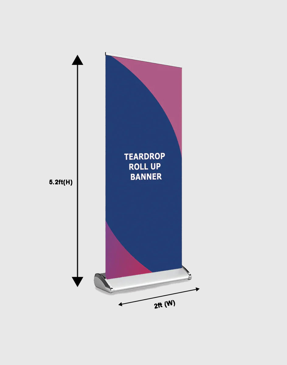Teardrop Roll Up Retractable Banner – Backdropsource