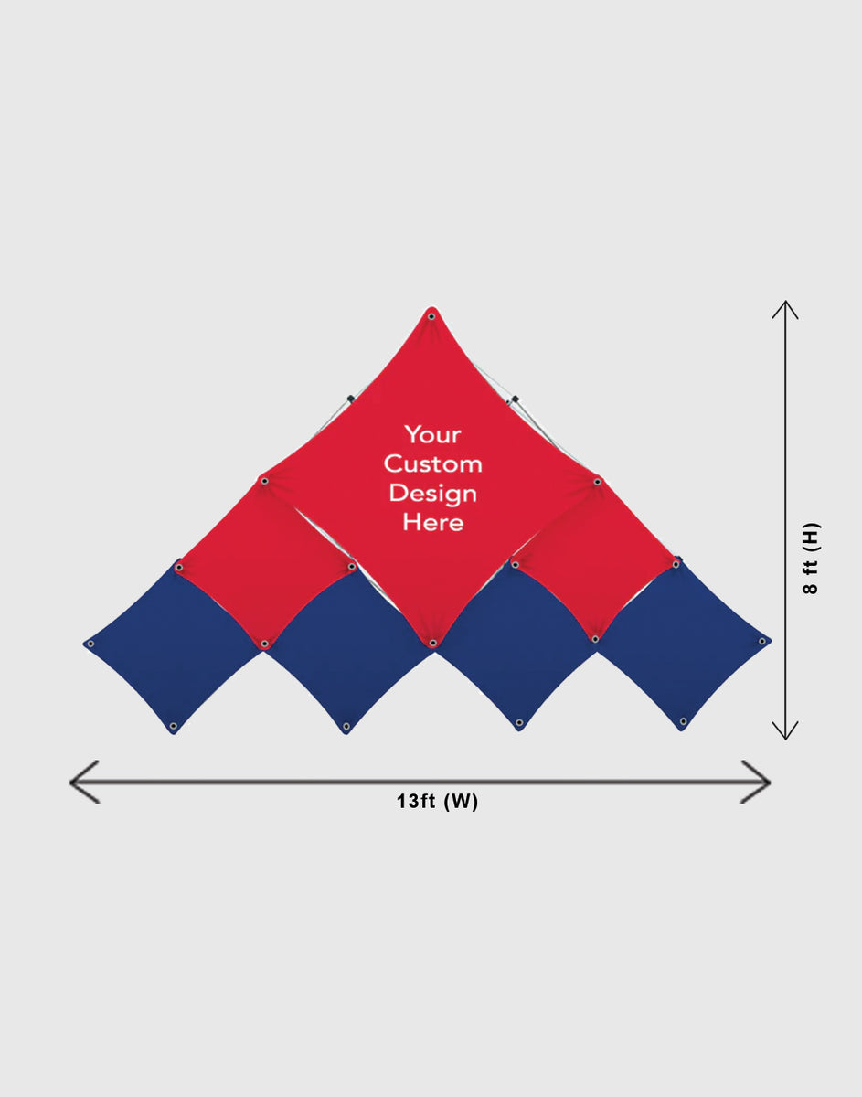 Large Triangular Pop up Geometrix Grid Display for Events – Backdropsource